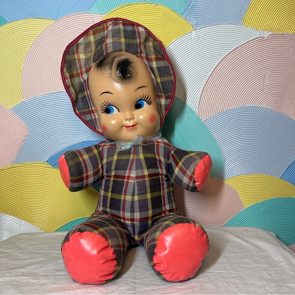 Vintage | Toys | Rare 6s Pink Shoes Giant Stuffed Doll W Plastic ...